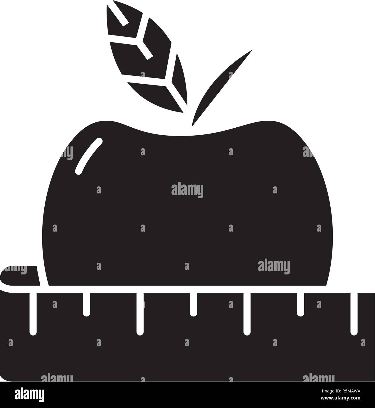 Diet black icon, vector sign on isolated background. Diet concept ...