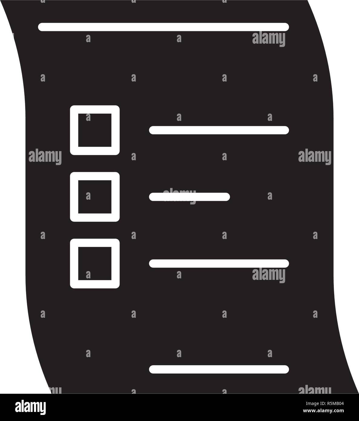 Survey black icon, vector sign on isolated background. Survey concept ...