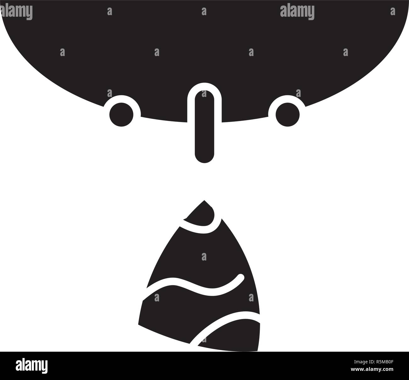 Amulet black icon, vector sign on isolated background. Amulet concept ...