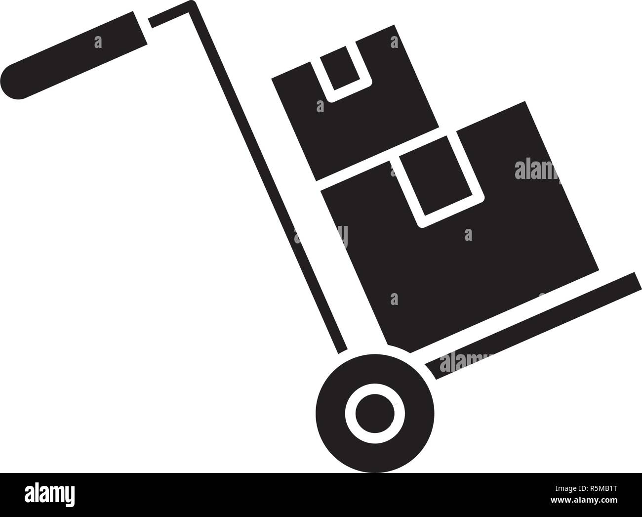 Bulky delivery black icon, vector sign on isolated background. Bulky ...