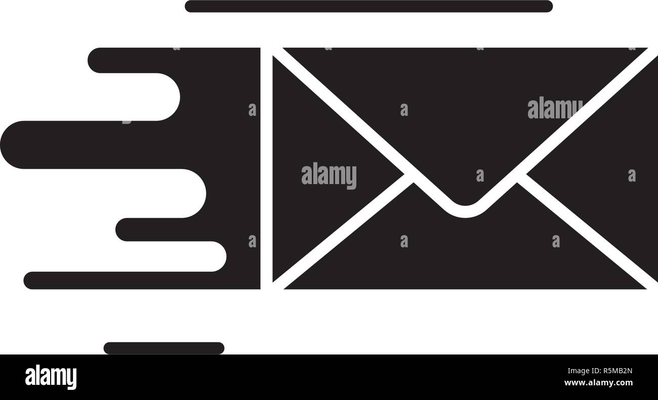 Fast delivery black icon, vector sign on isolated background. Fast ...