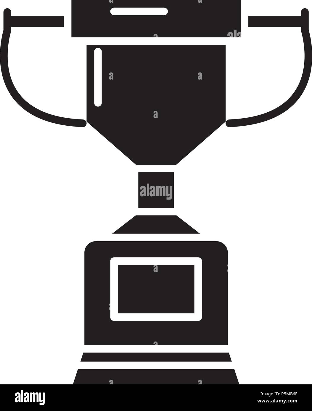 Championship cup black icon, vector sign on isolated background ...