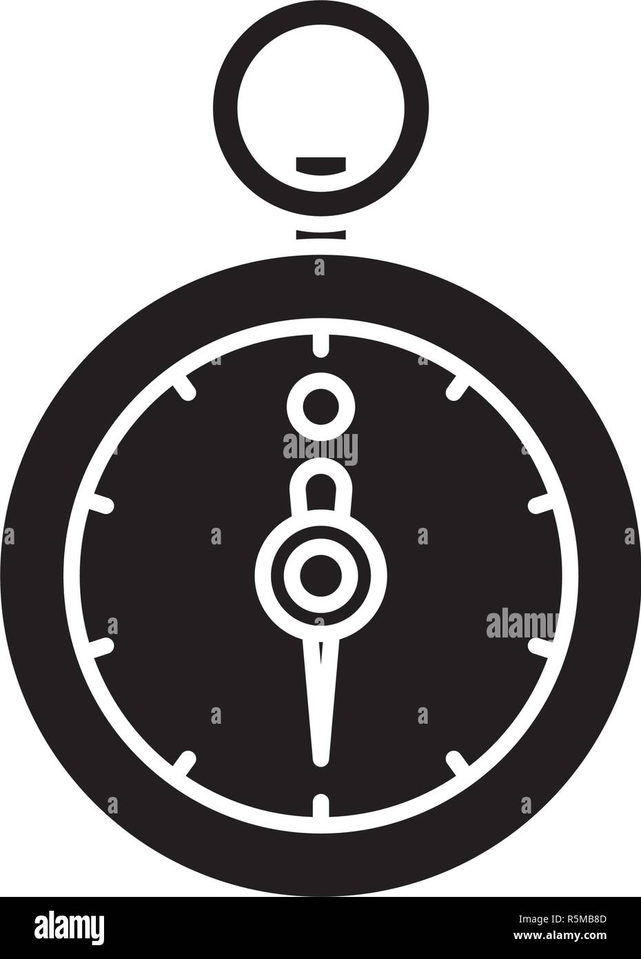 Stopwatch black icon, vector sign on isolated background. Stopwatch ...