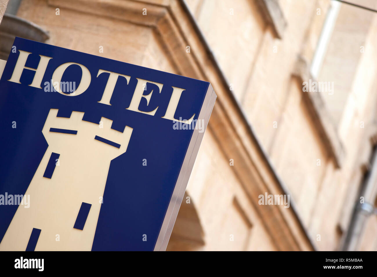 Close up of an hotel sign Stock Photo - Alamy