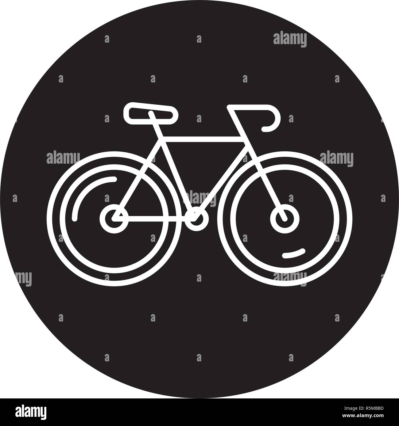 Bicycle black icon, vector sign on isolated background. Bicycle concept ...