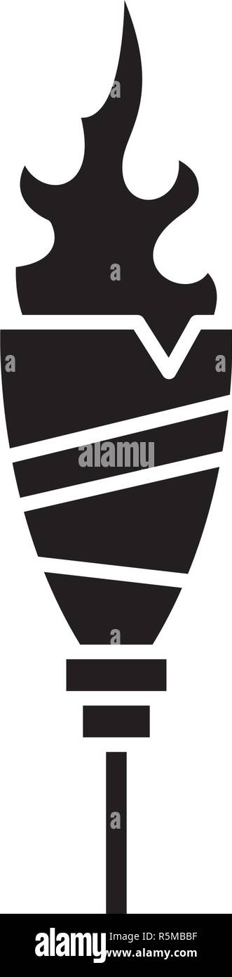 Sports torch black icon, vector sign on isolated background. Sports ... Sports torch black icon, vector sign on isolated background. Sports ...