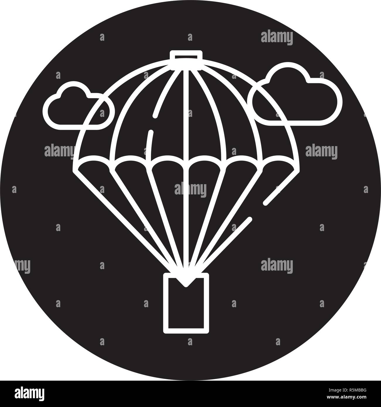 Balloon black icon, vector sign on isolated background. Balloon concept ...