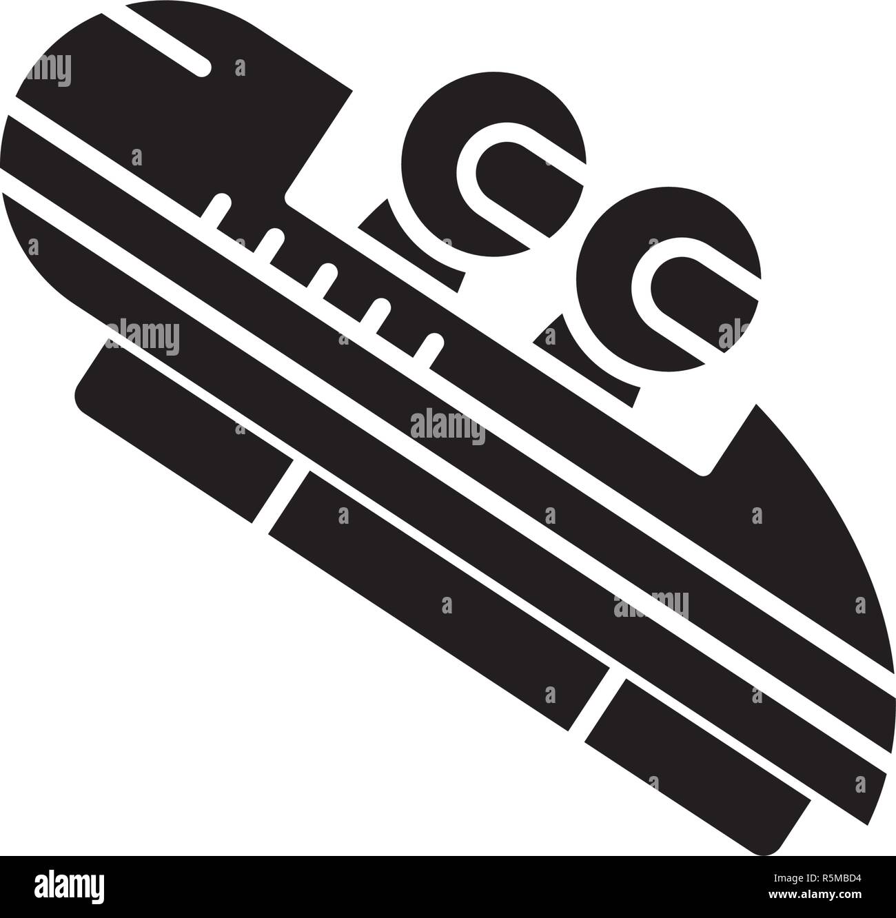 Luge black icon, vector sign on isolated background. Luge concept ...