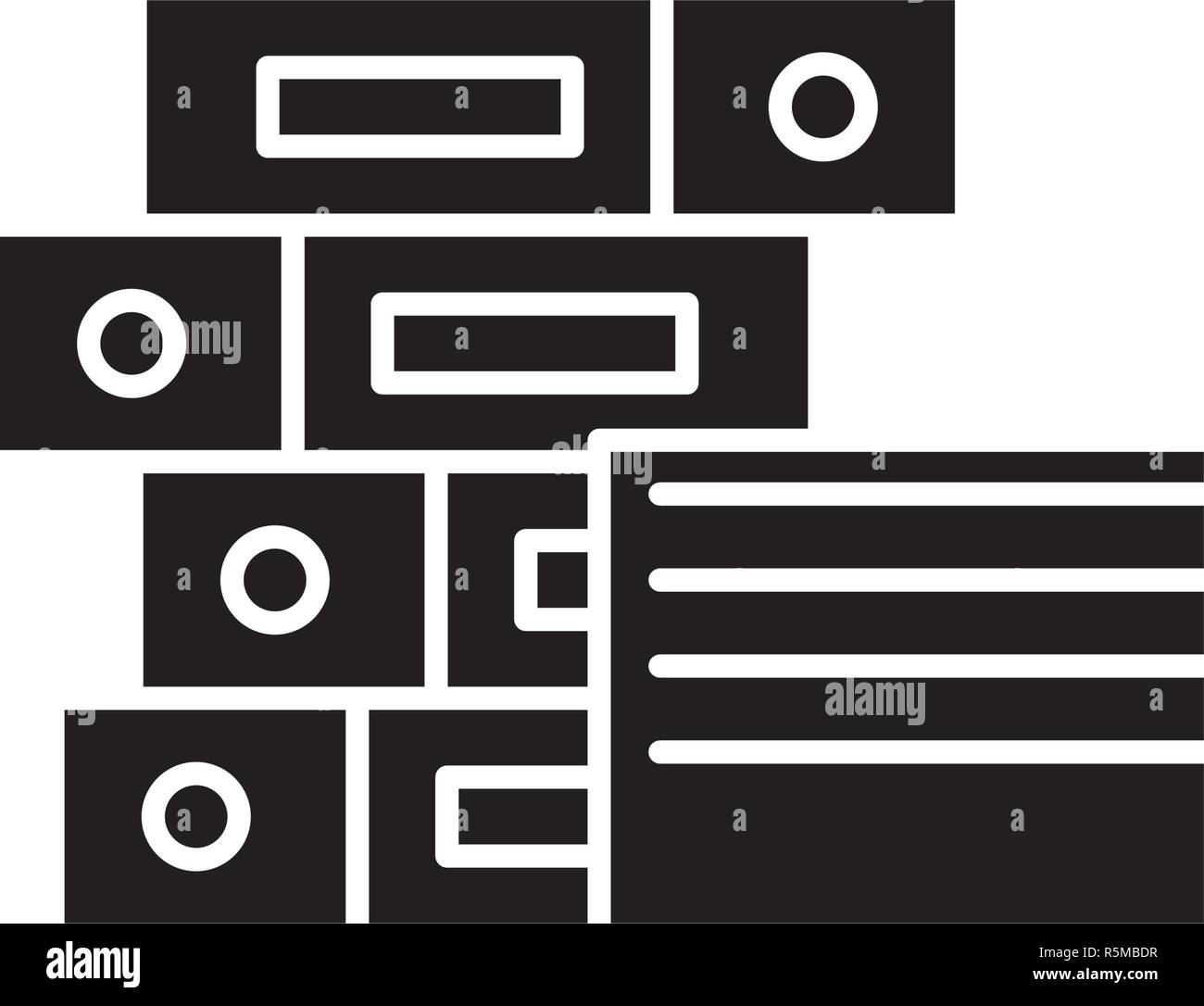 Documentation black icon, vector sign on isolated background ... Documentation black icon, vector sign on isolated background ...