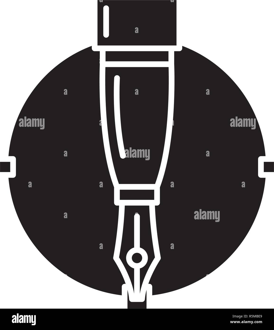 Vector graphics black icon, vector sign on isolated background. Vector ...