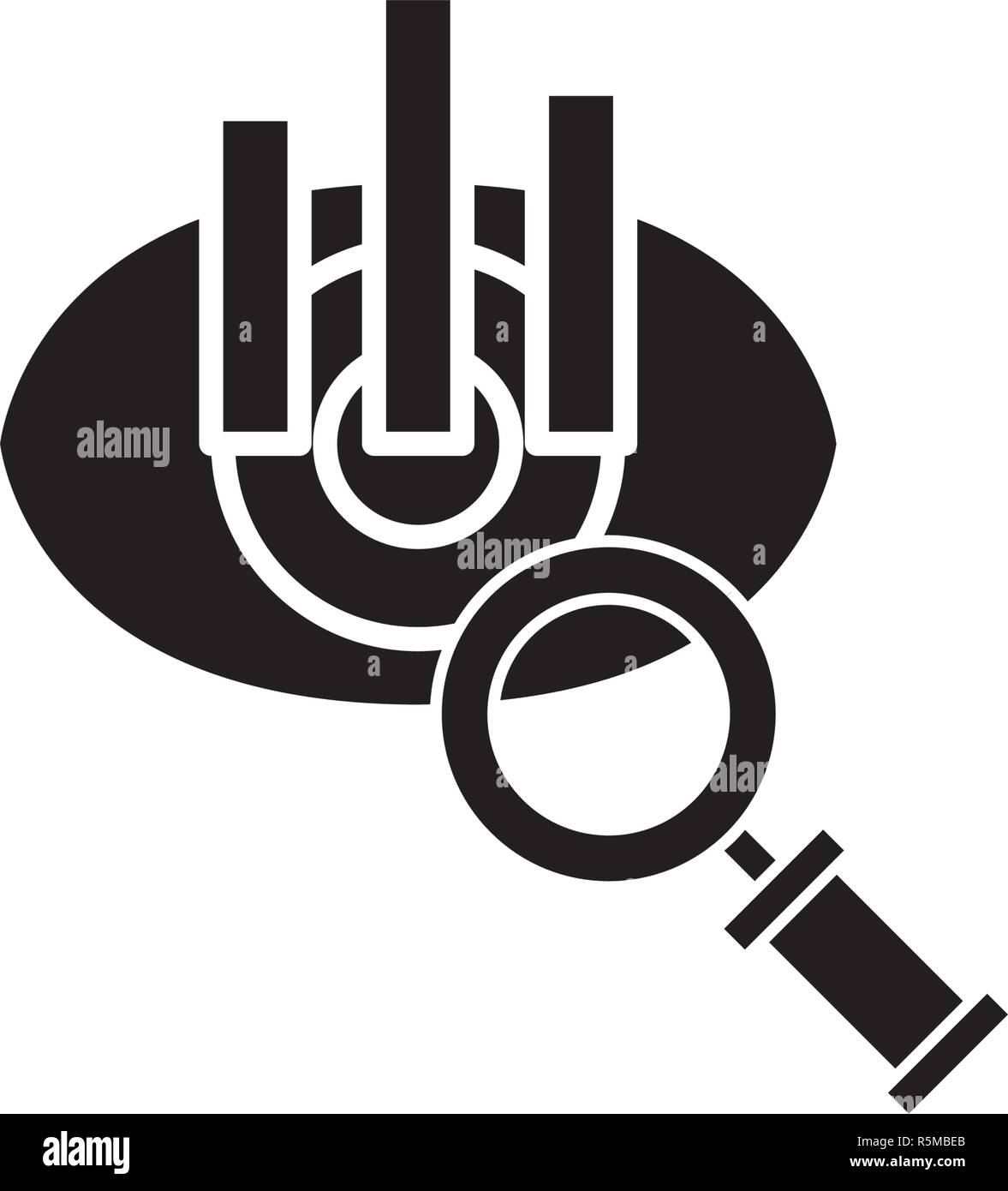 Strategic vision black icon, vector sign on isolated background ... Strategic vision black icon, vector sign on isolated background ...