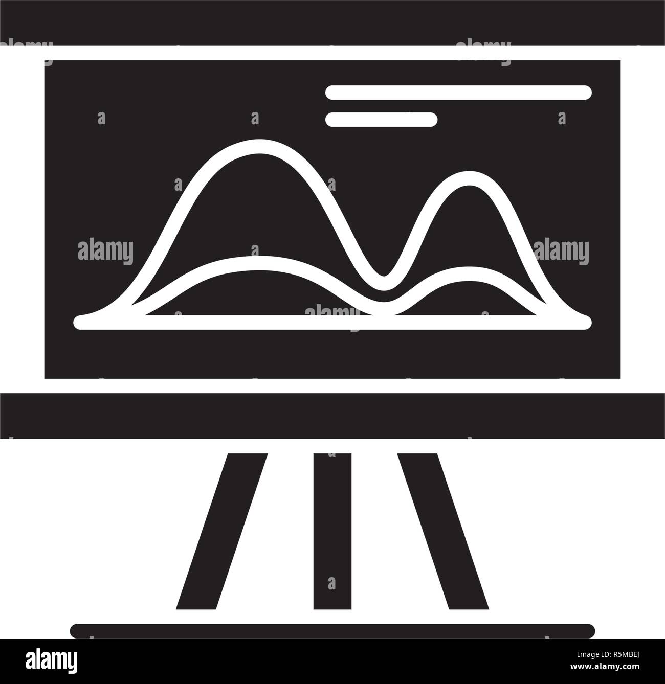 Marketing trends black icon, vector sign on isolated background ...