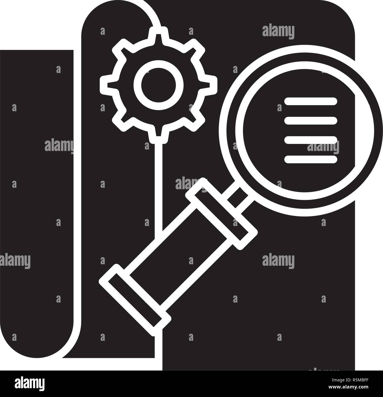 Business intelligence black icon, vector sign on isolated background ...