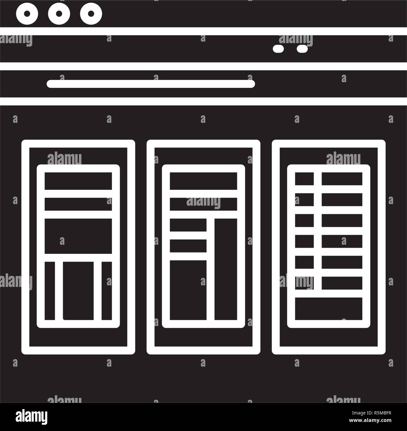 Financial statements black icon, vector sign on isolated background ...