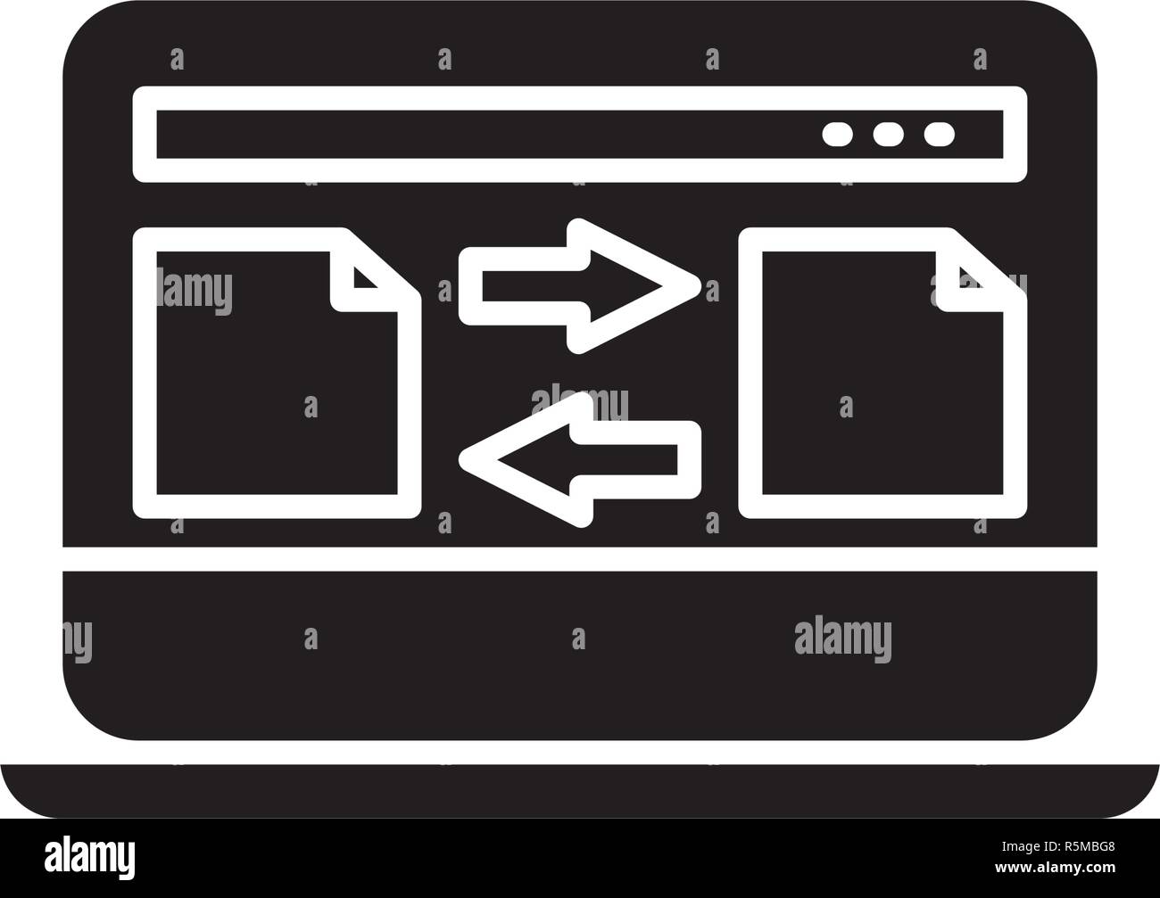 File copy black icon, vector sign on isolated background. File copy ...