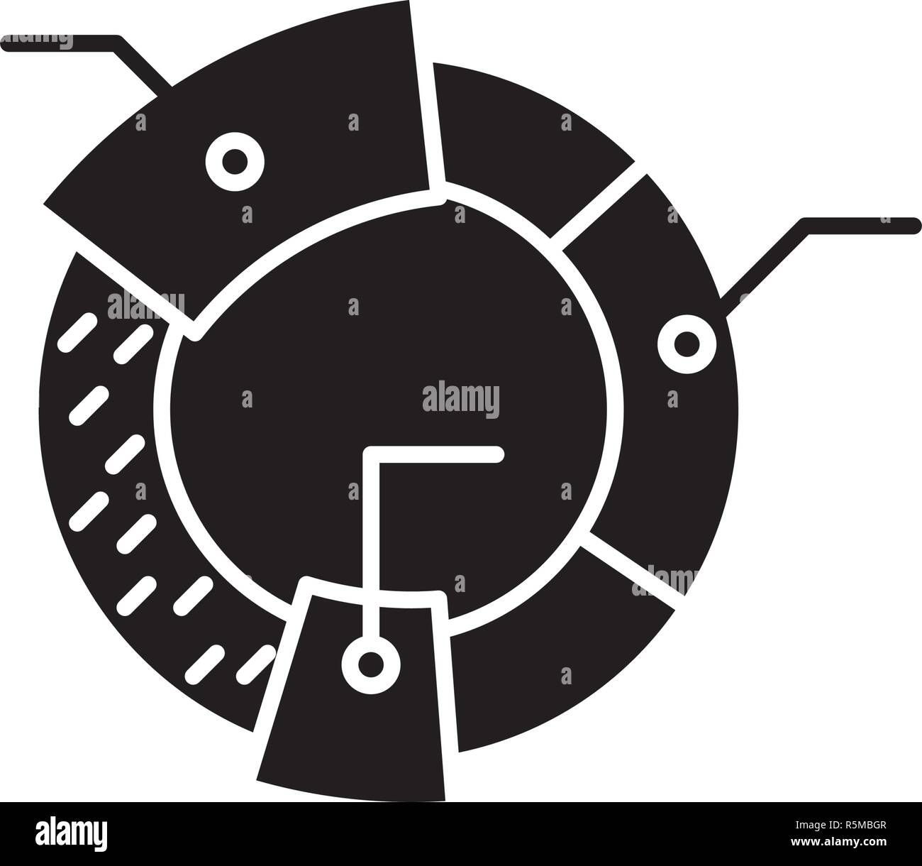Cohort analysis black icon, vector sign on isolated background. Cohort ...
