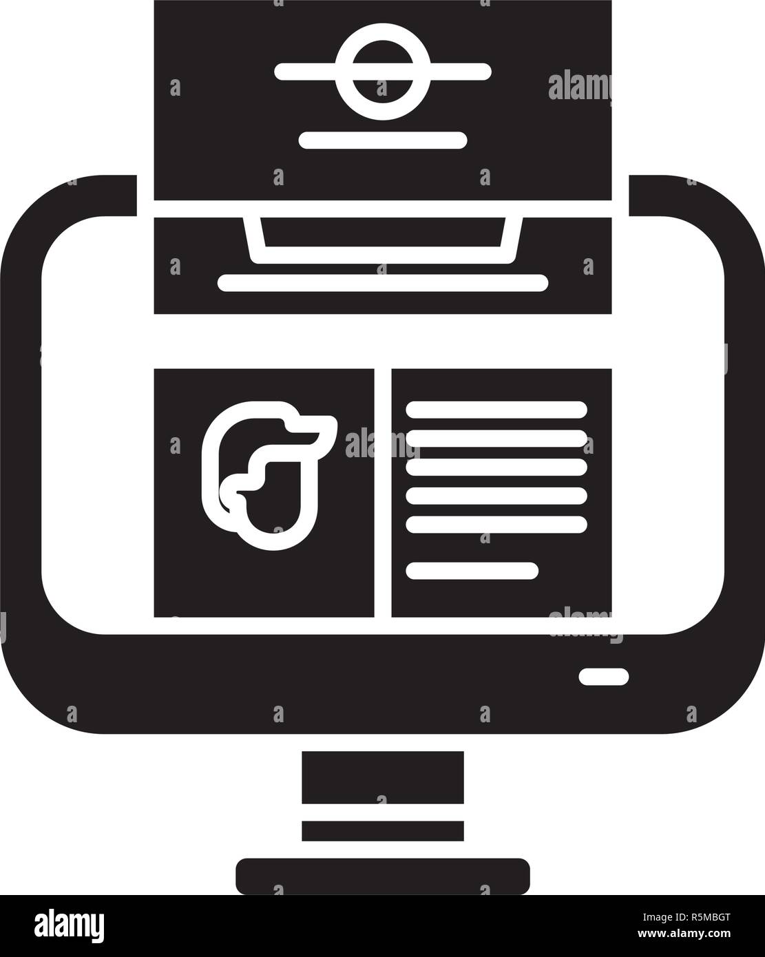 Unit Analysis Black Icon Vector Sign On Isolated Background Unit