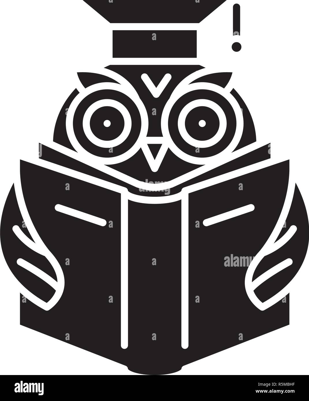 Advanced reading black icon, vector sign on isolated background ...