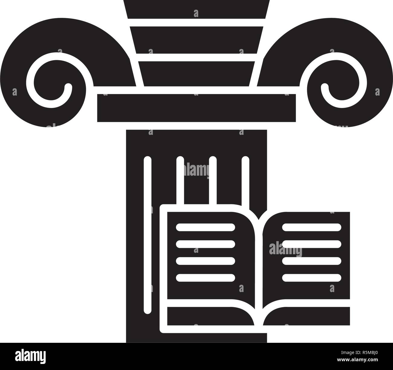 Knowledge black icon, vector sign on isolated background. Knowledge ...