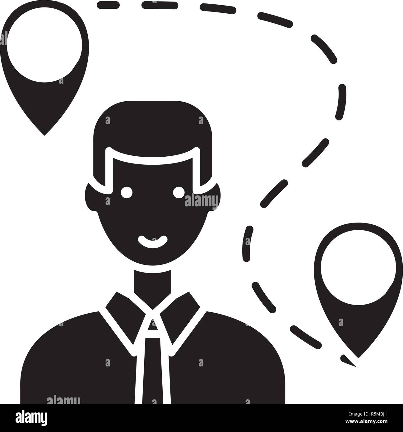 Search for a solution black icon, vector sign on isolated background ...