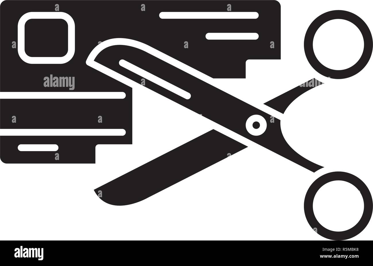 Bad credit history black icon, vector sign on isolated background. Bad ...