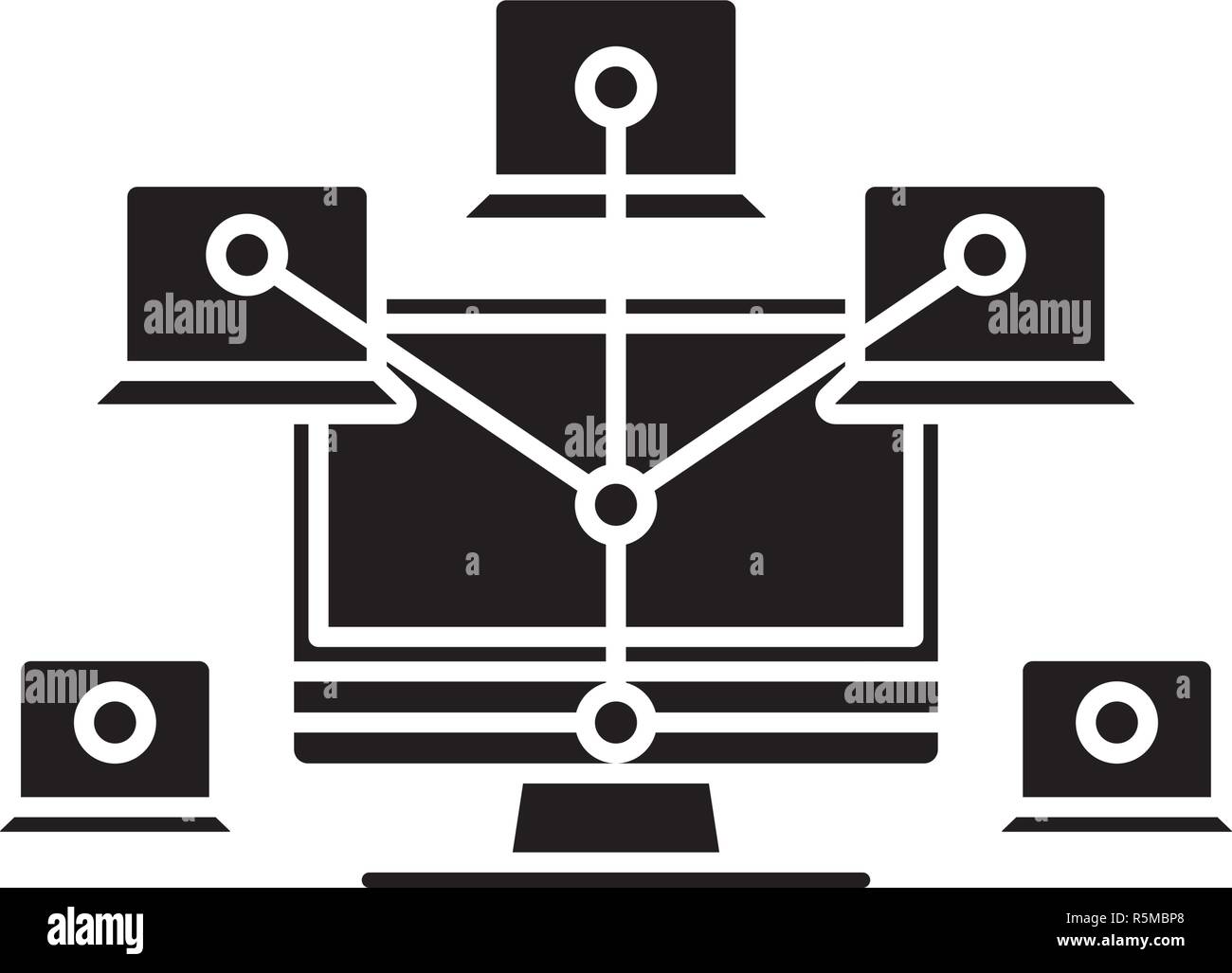 Computer Network Icon Black