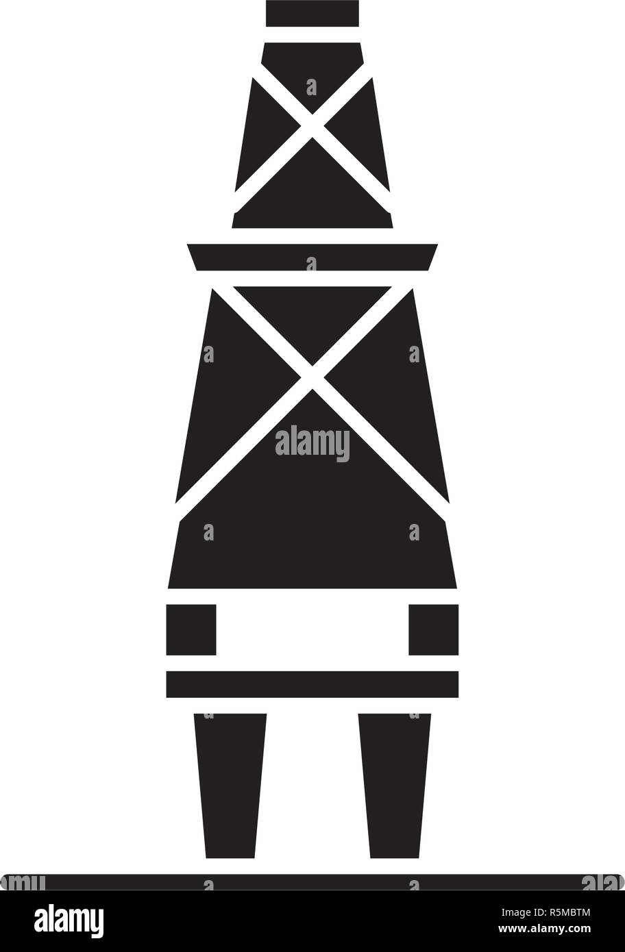 Fuel production black icon, vector sign on isolated background. Fuel ...