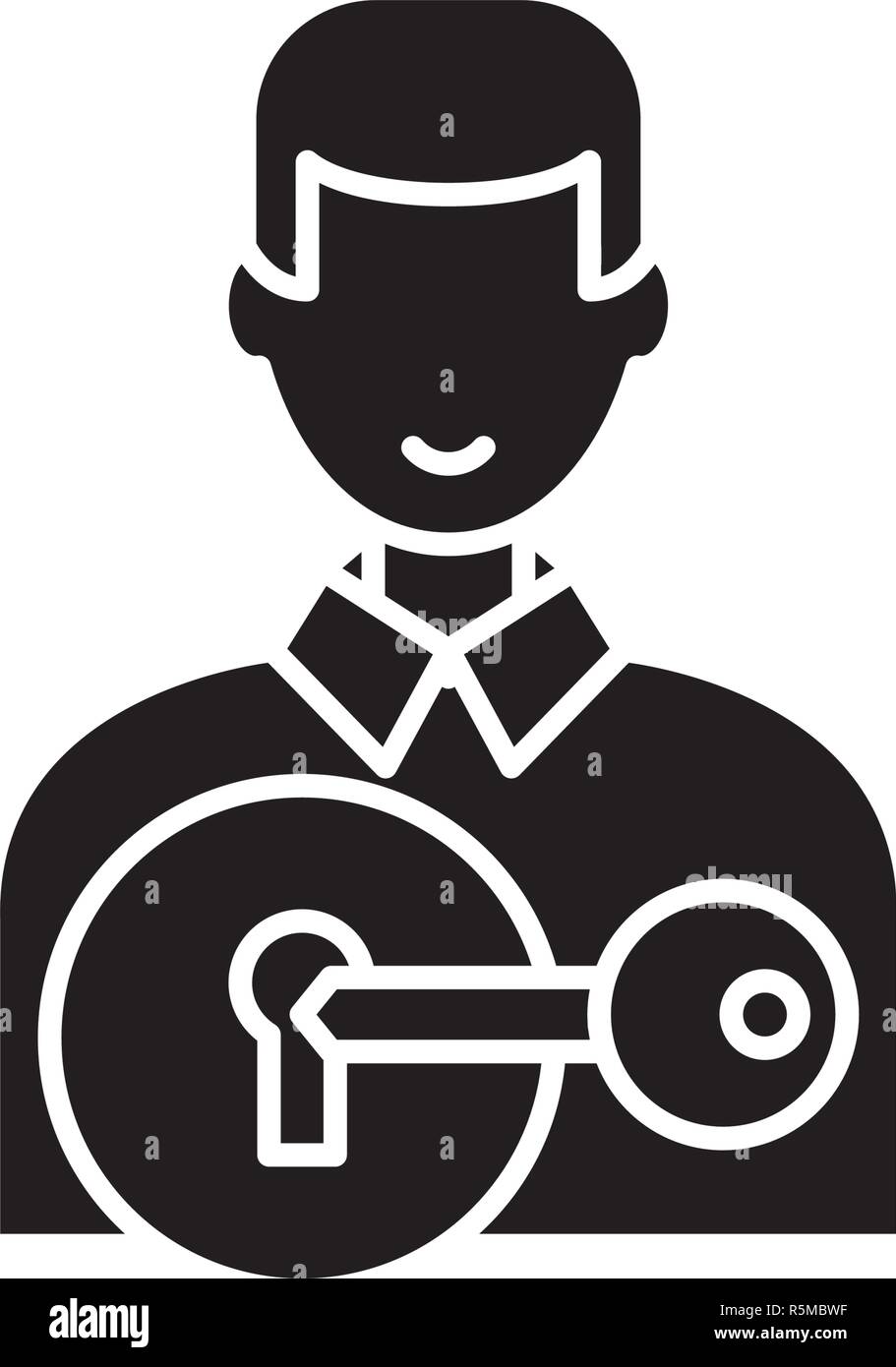 Attracting customers black icon, vector sign on isolated background ...