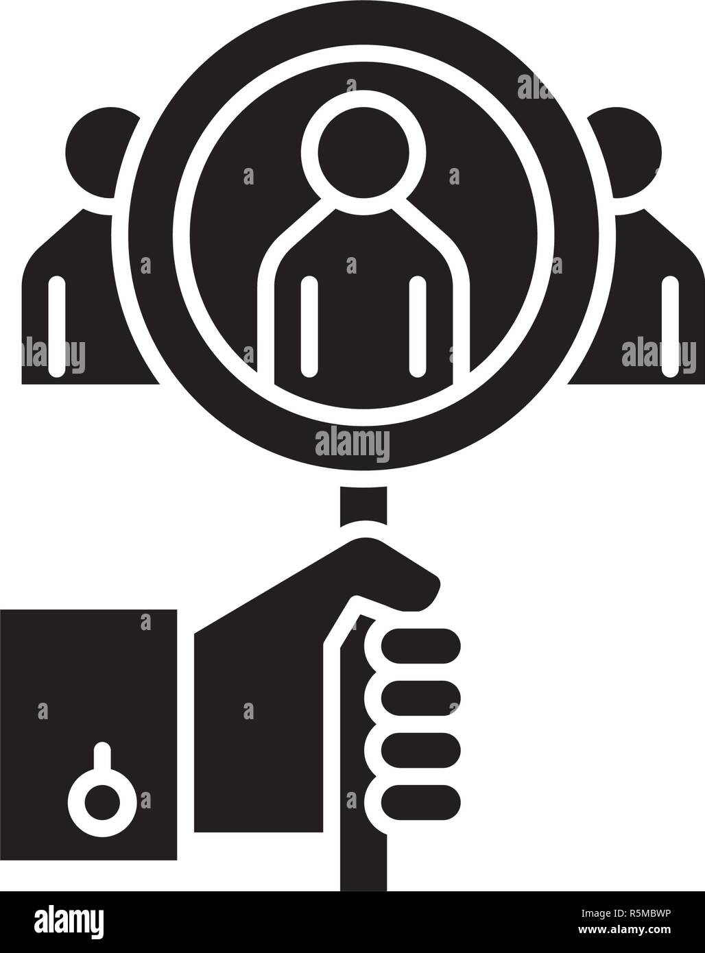 Consumer analysis black icon, vector sign on isolated background ...