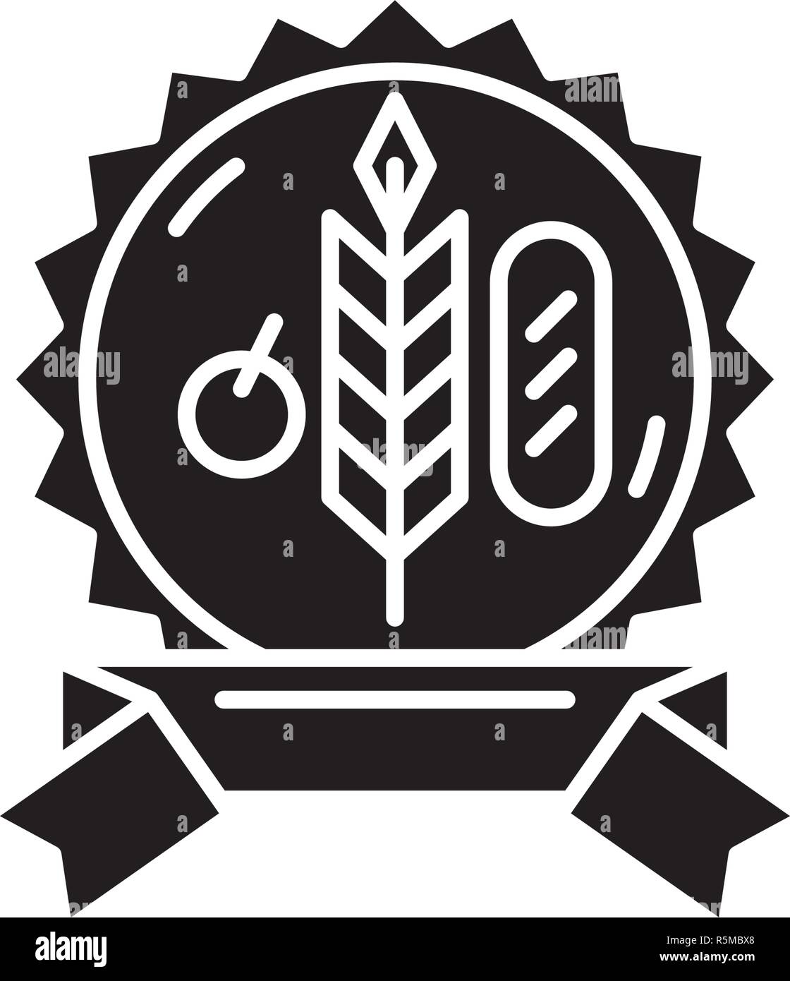 Bio product black icon, vector sign on isolated background. Bio product ...