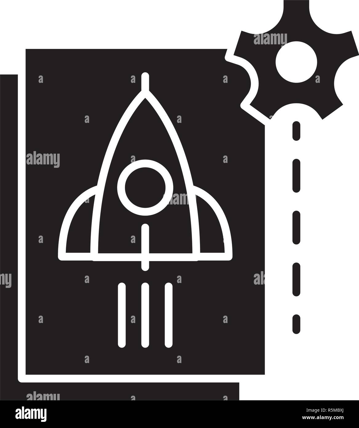 Startup startup black icon, vector sign on isolated background. Startup ...