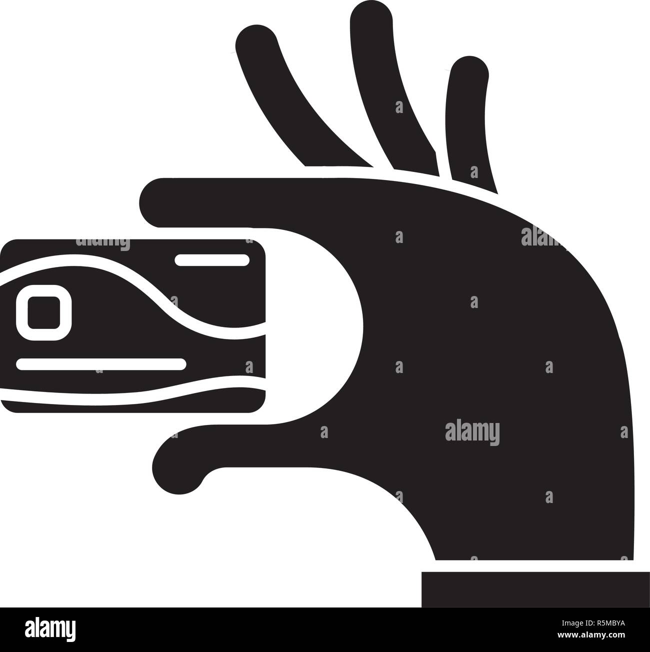 Payment by card black icon, vector sign on isolated background. Payment ...