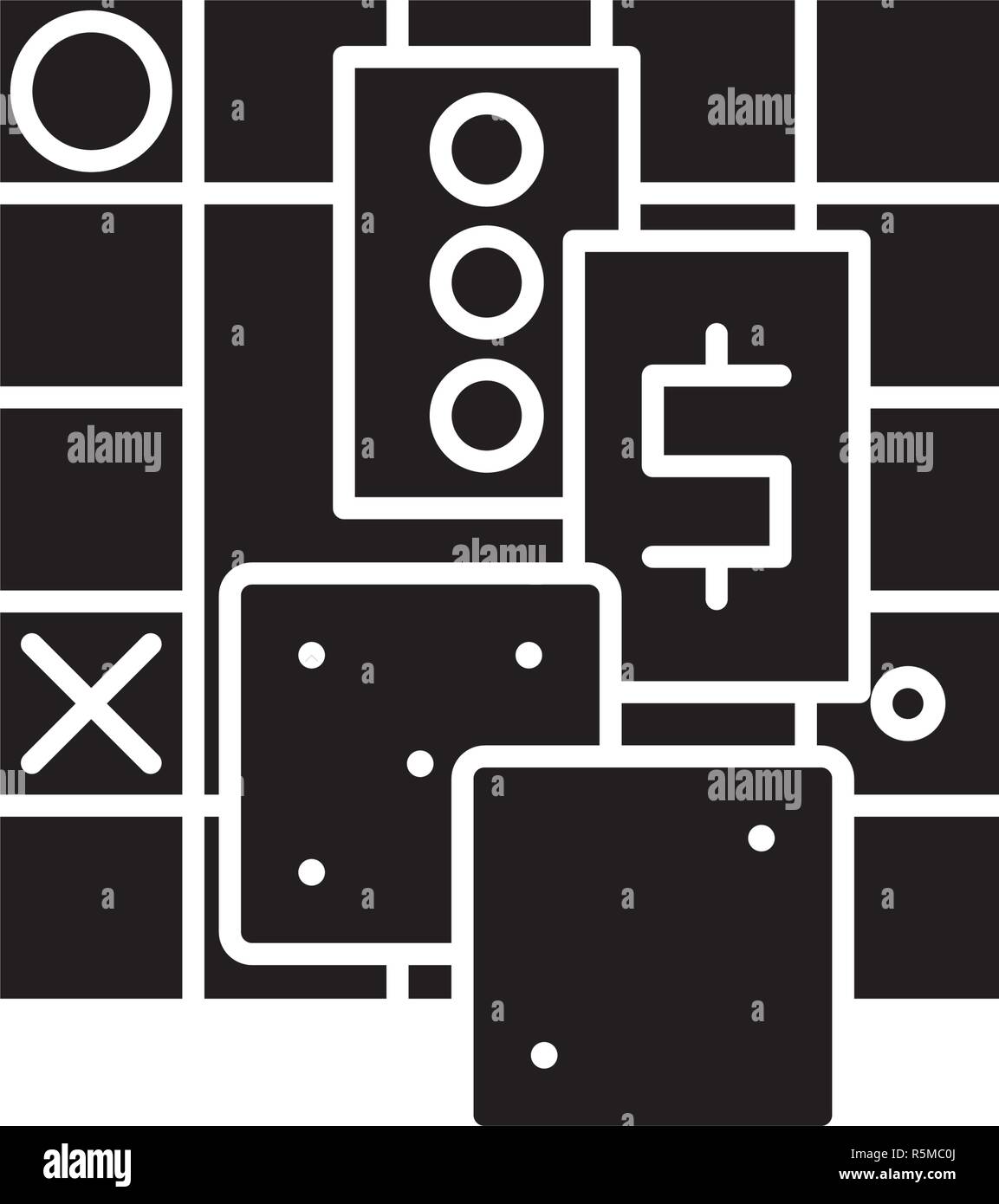 Board games black icon, vector sign on isolated background. Board games ...