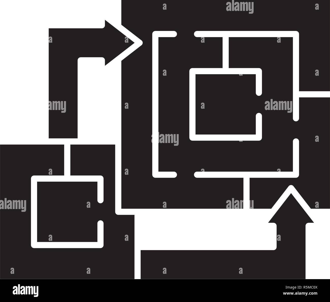 Algorithm Of The Game Black Icon Vector Sign On Isolated Background Algorithm Of The Game