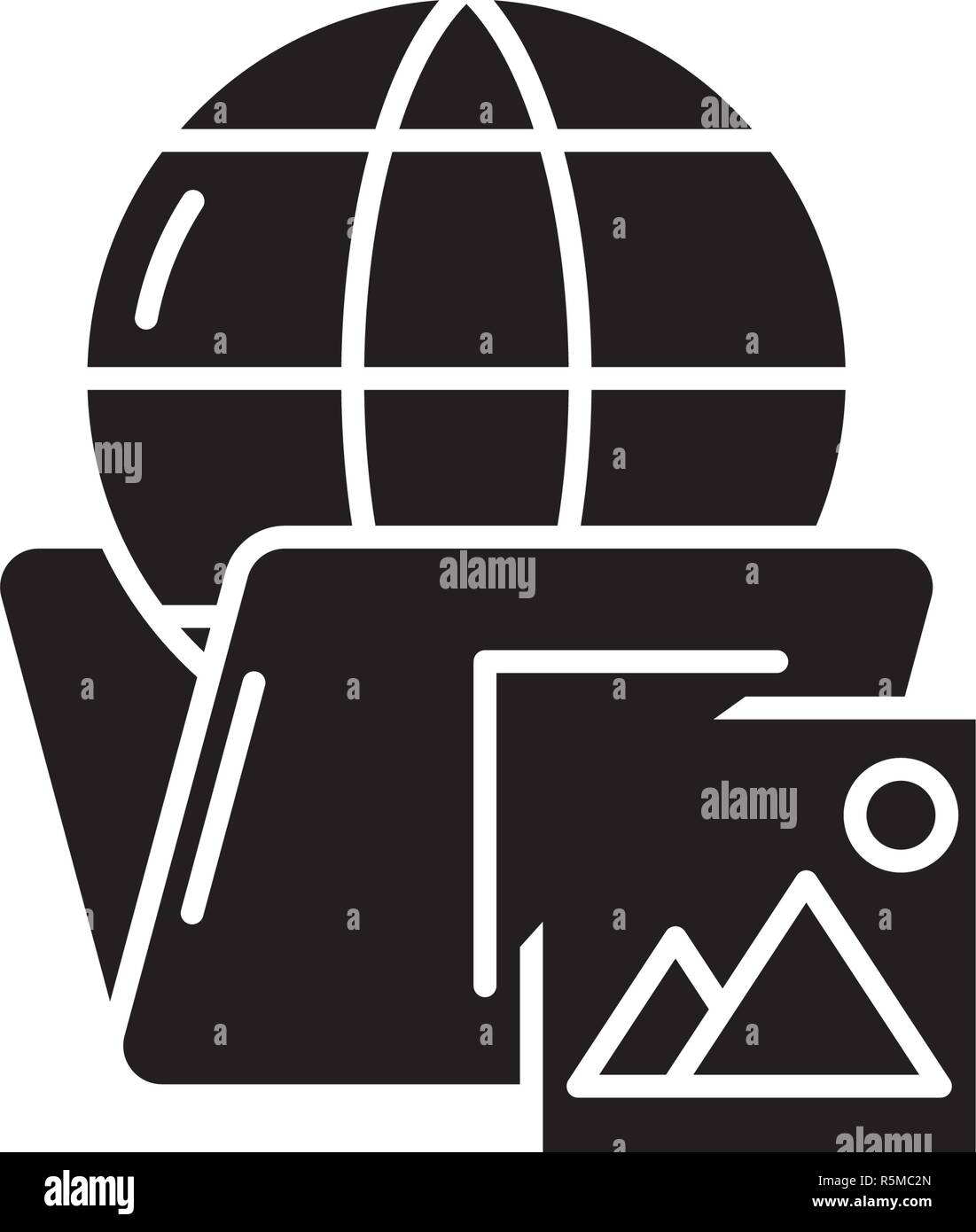 Global cases black icon, vector sign on isolated background. Global ...