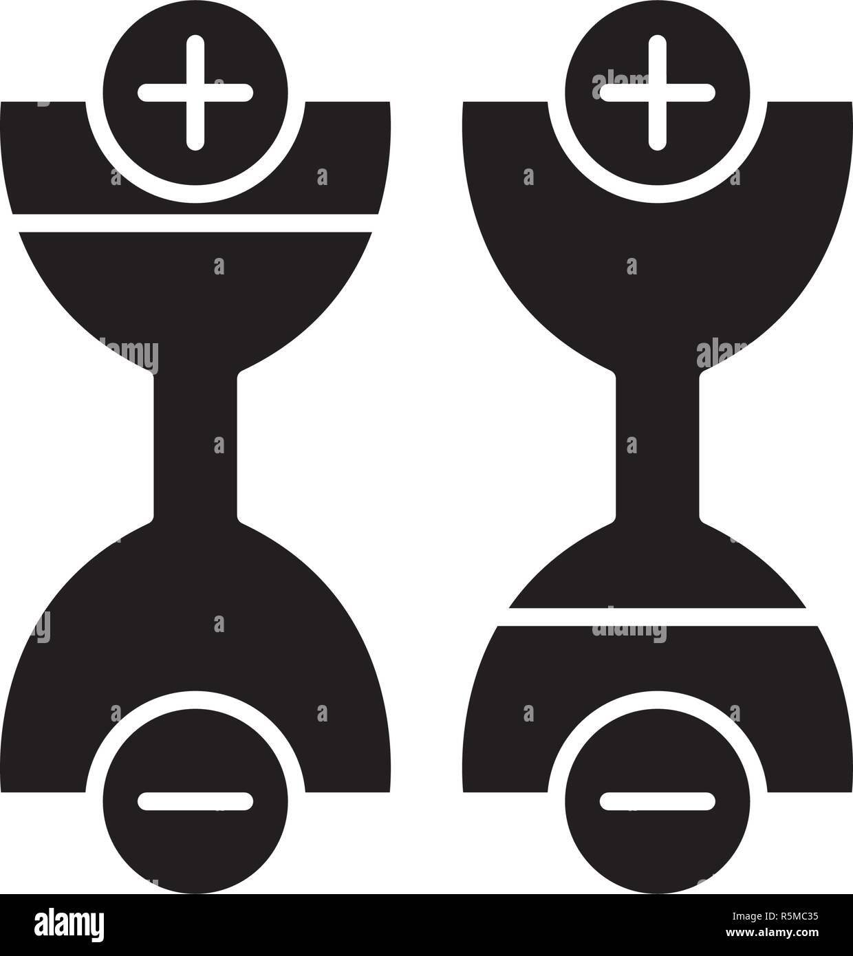 Energy charge black icon, vector sign on isolated background. Energy ...