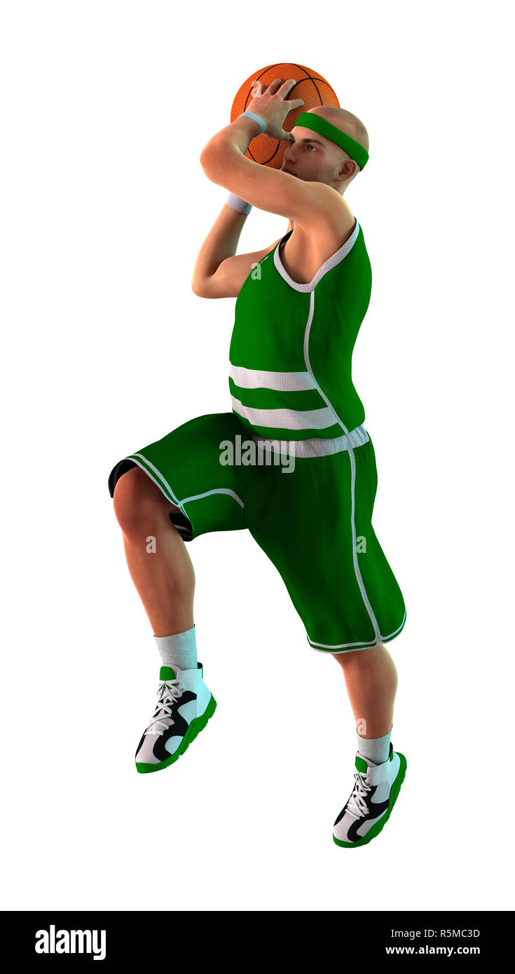 3d rendering basketball player Cut Out Stock Images & Pictures - Alamy
