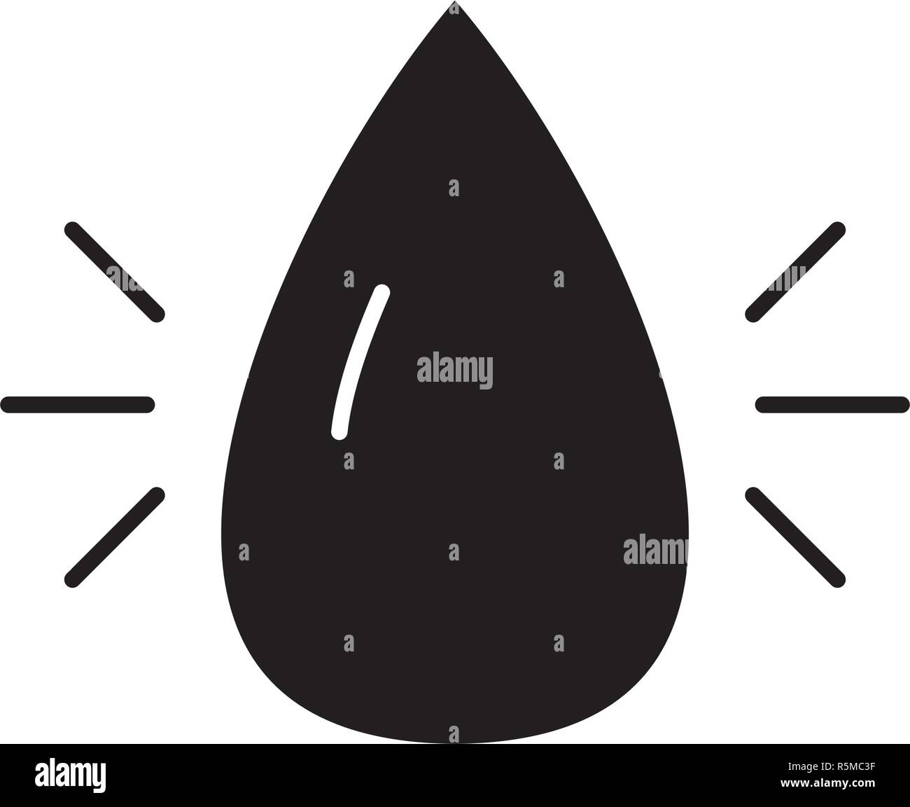 Water industry black icon, vector sign on isolated background. Water ...