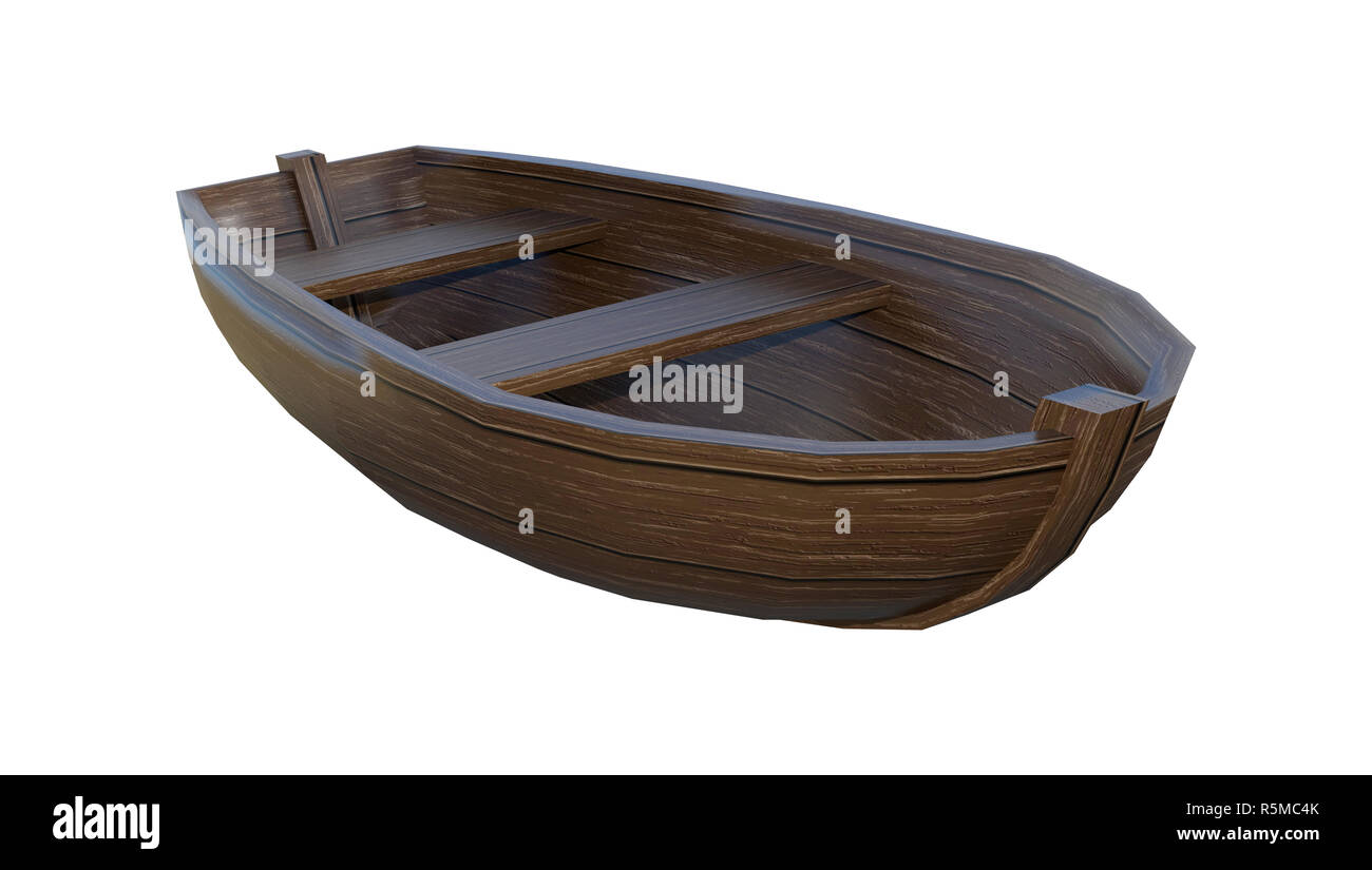 Traditional Wooden Row Boat Cut Out Stock Images & Pictures - Alamy