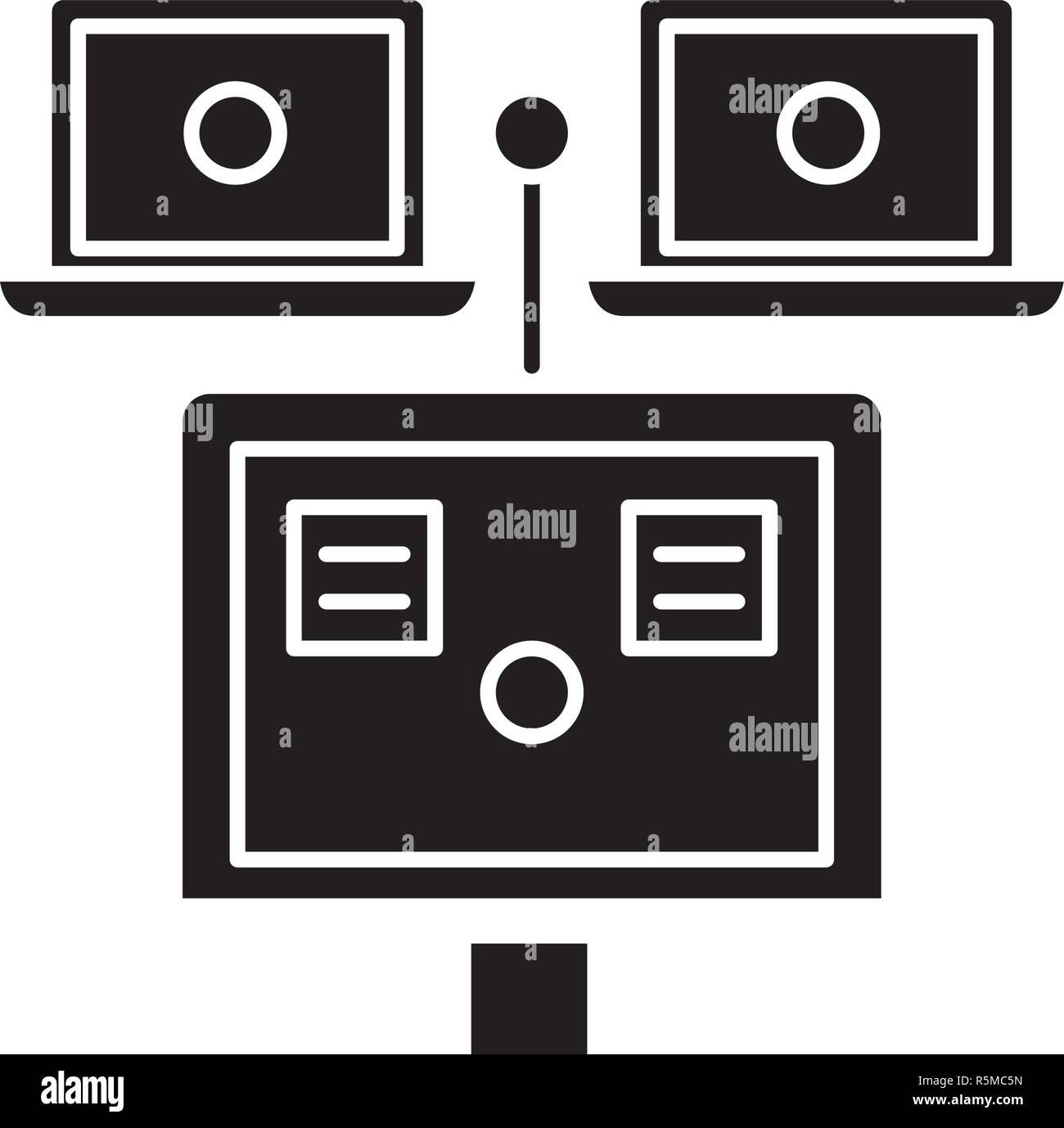 General documents black icon, vector sign on isolated background ...