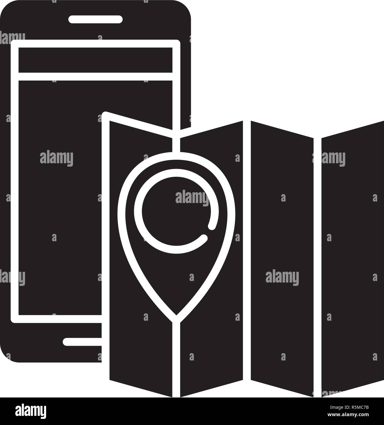 Location black icon, vector sign on isolated background. Location ...