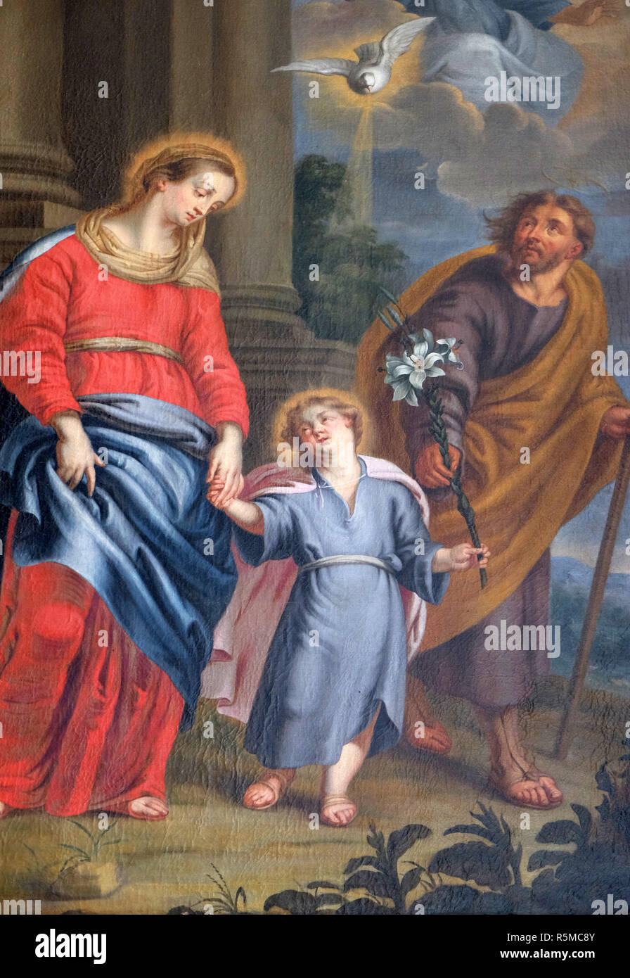 Holy Family altar in Maria im Grunen Tal pilgrimage church in Retzbach ...