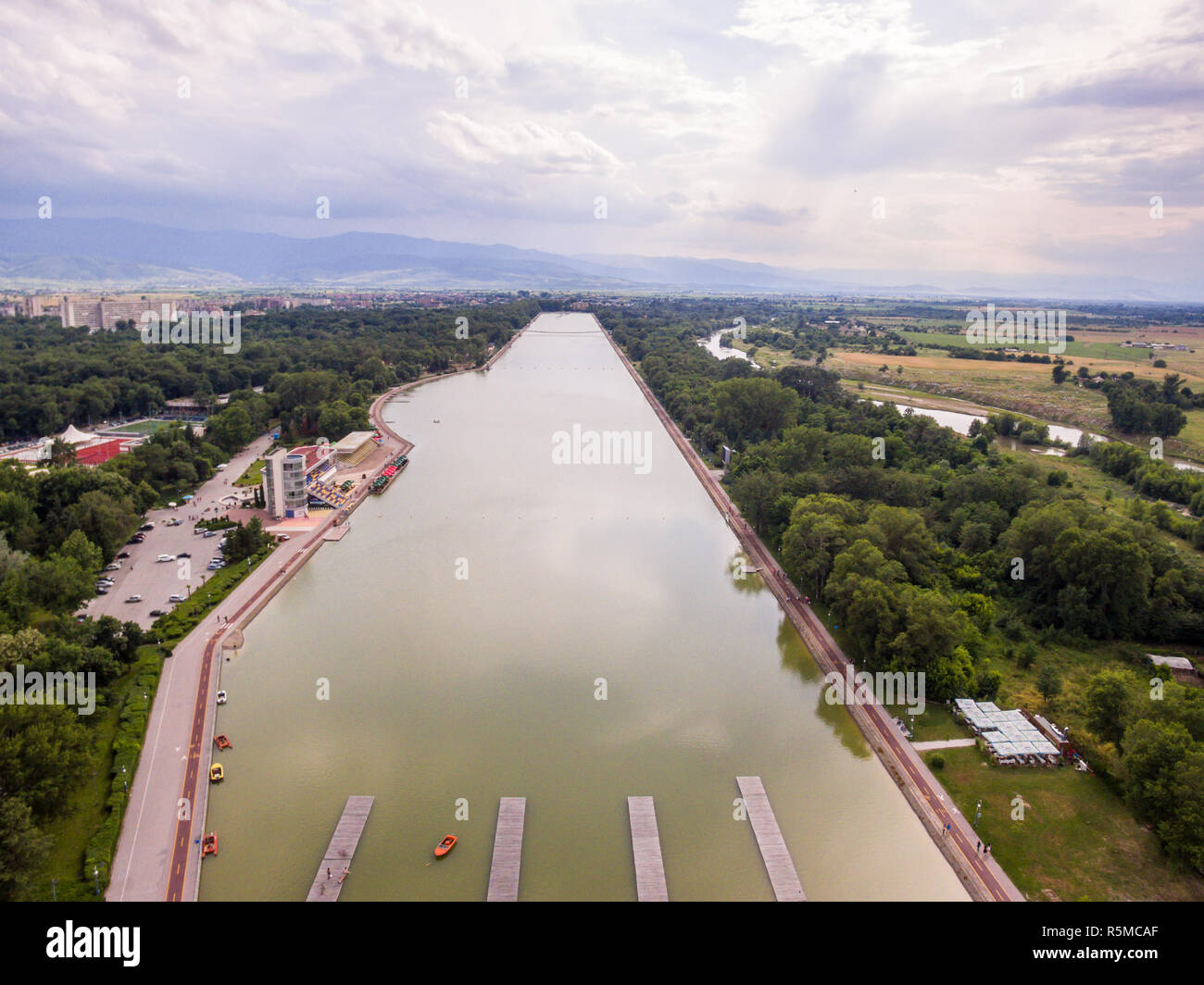 Aerial view of the rowing channel in Plovdiv, Bulgaria Stock Photo - Alamy