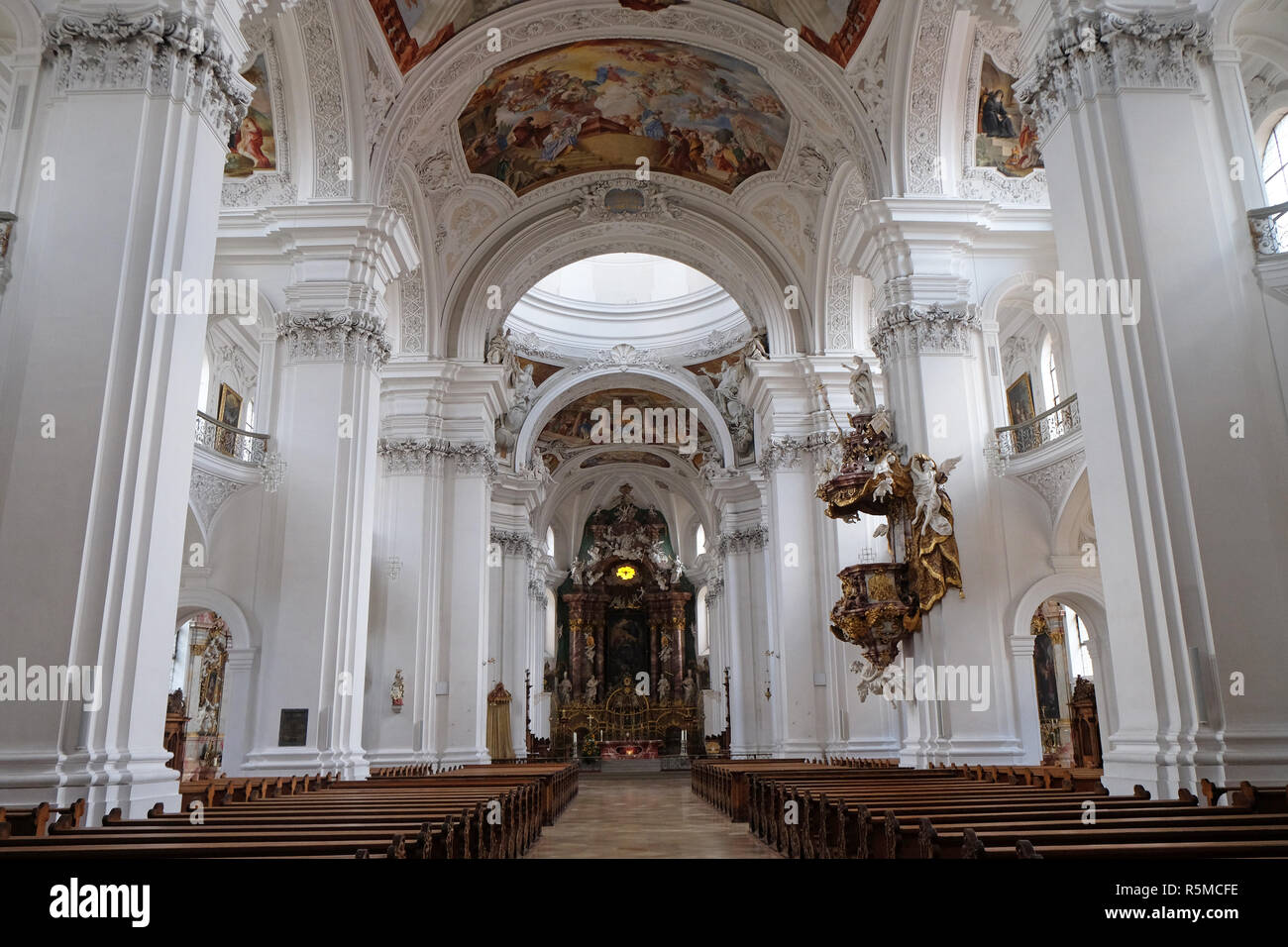 Basilica of St. Martin and Oswald in Weingarten, Germany Stock Photo ...