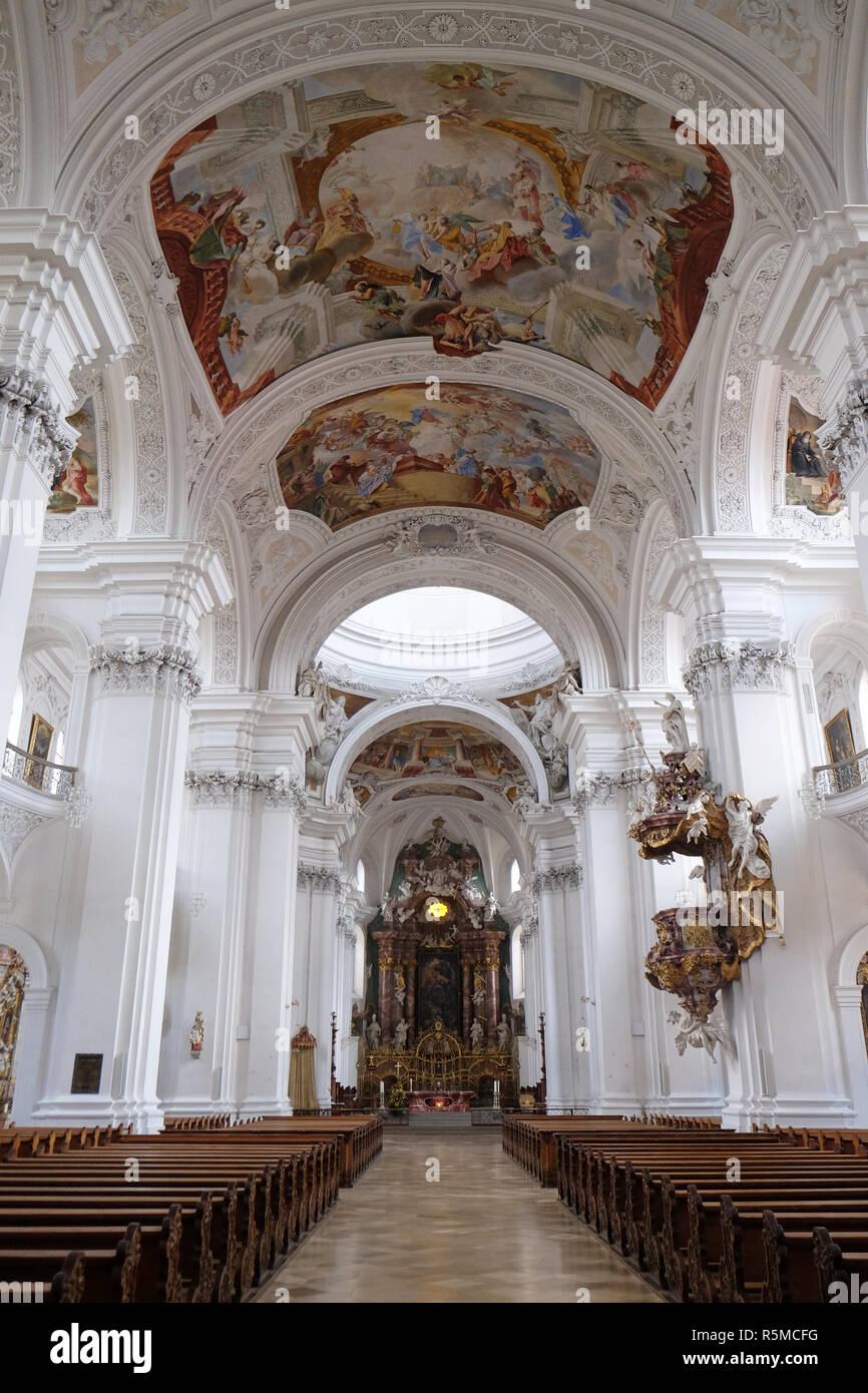 Basilica of St. Martin and Oswald in Weingarten, Germany Stock Photo ...