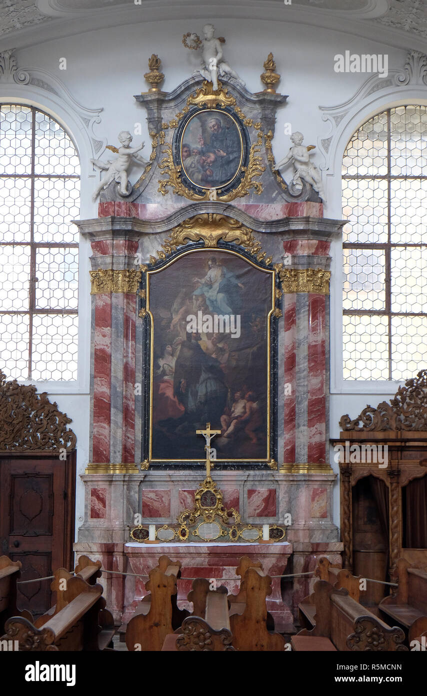 Saint John the Nepomuk altar in the Basilica of St. Martin and Oswald ...