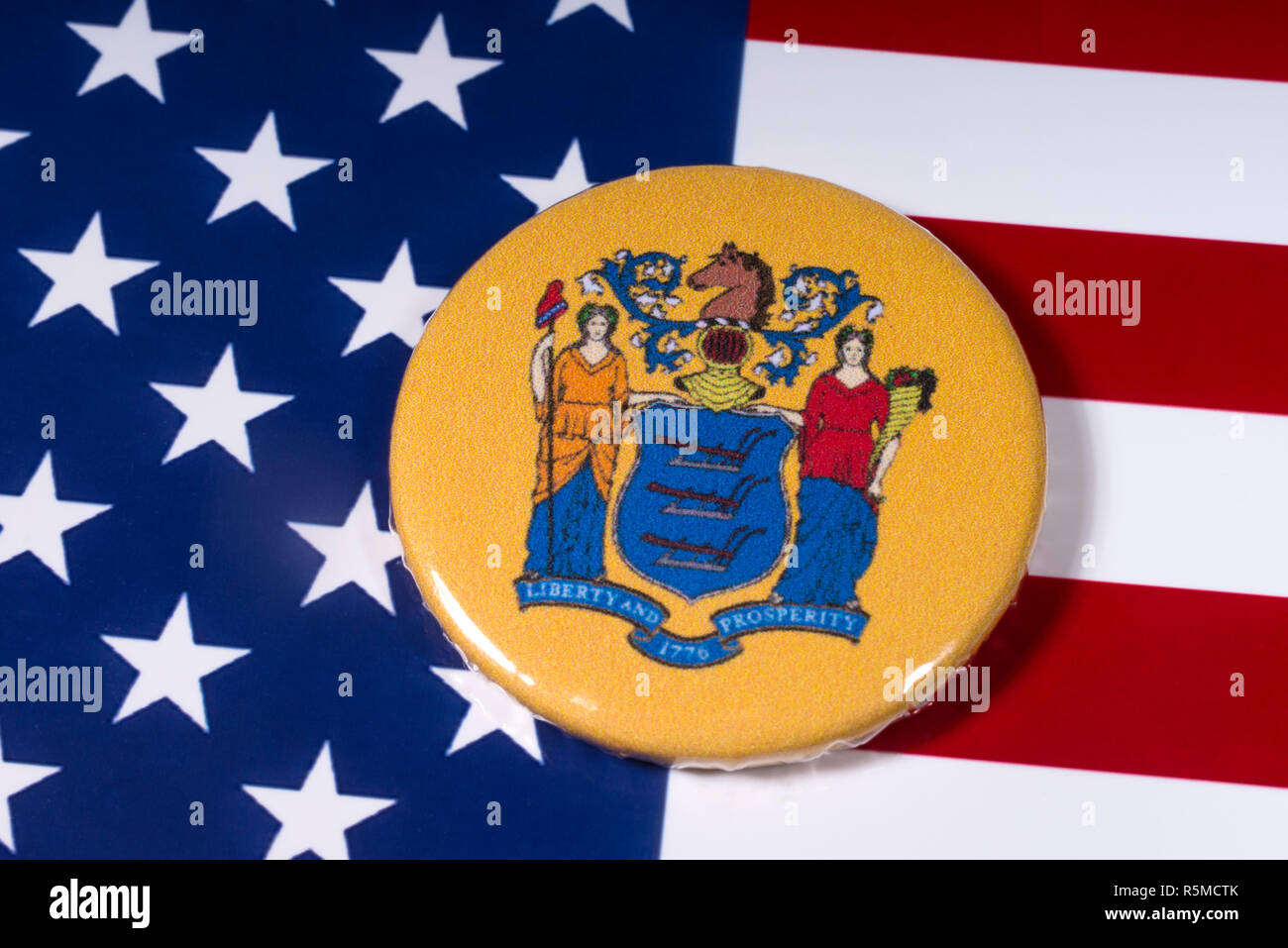 London, UK - November 15th 2018: The coat of arms of the State of New ...