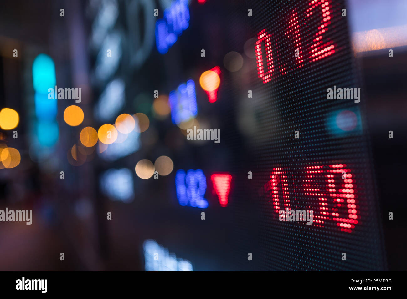 Stock market price display Stock Photo - Alamy