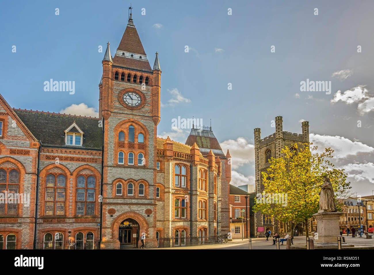 St Laurence's, Church and Old Town Hall Reading Berkshire UK Stock ...