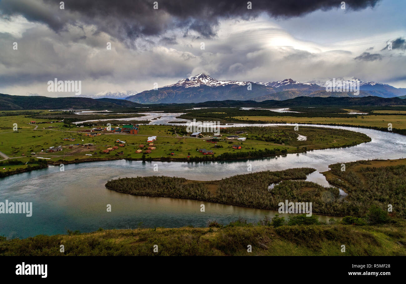 Rio Serrano. Torres Del Paine, Chile Stock Photo - Alamy